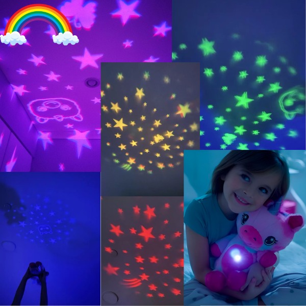 Plišasti samorog s projekcijo zvezdnatega neba | STARBEAR – si.jojoy.eu